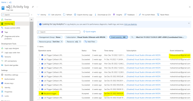 How To Use Logic App Run History How To Troubleshoot Logic App Workflow Execution